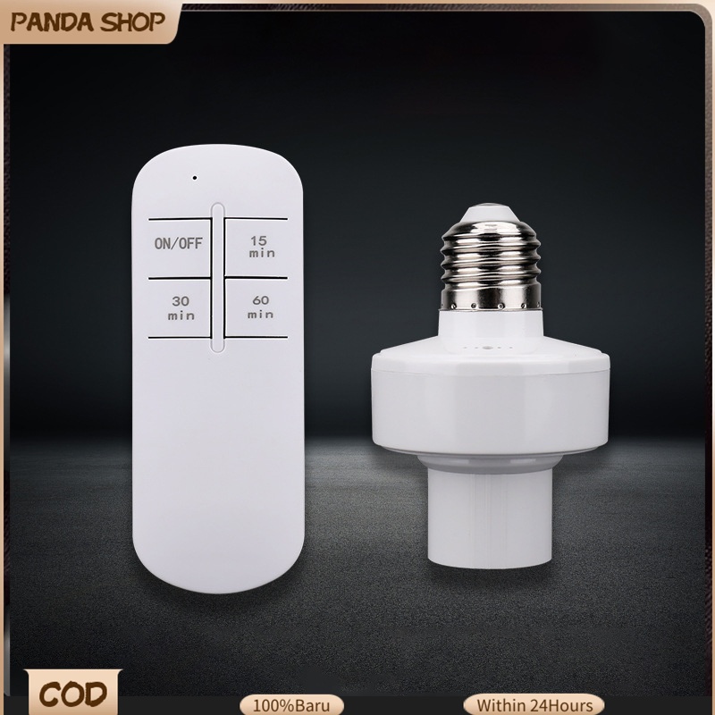 1Set 220V E27 Screw Lamp Holder Wireless Remote Controller Smart LED ...