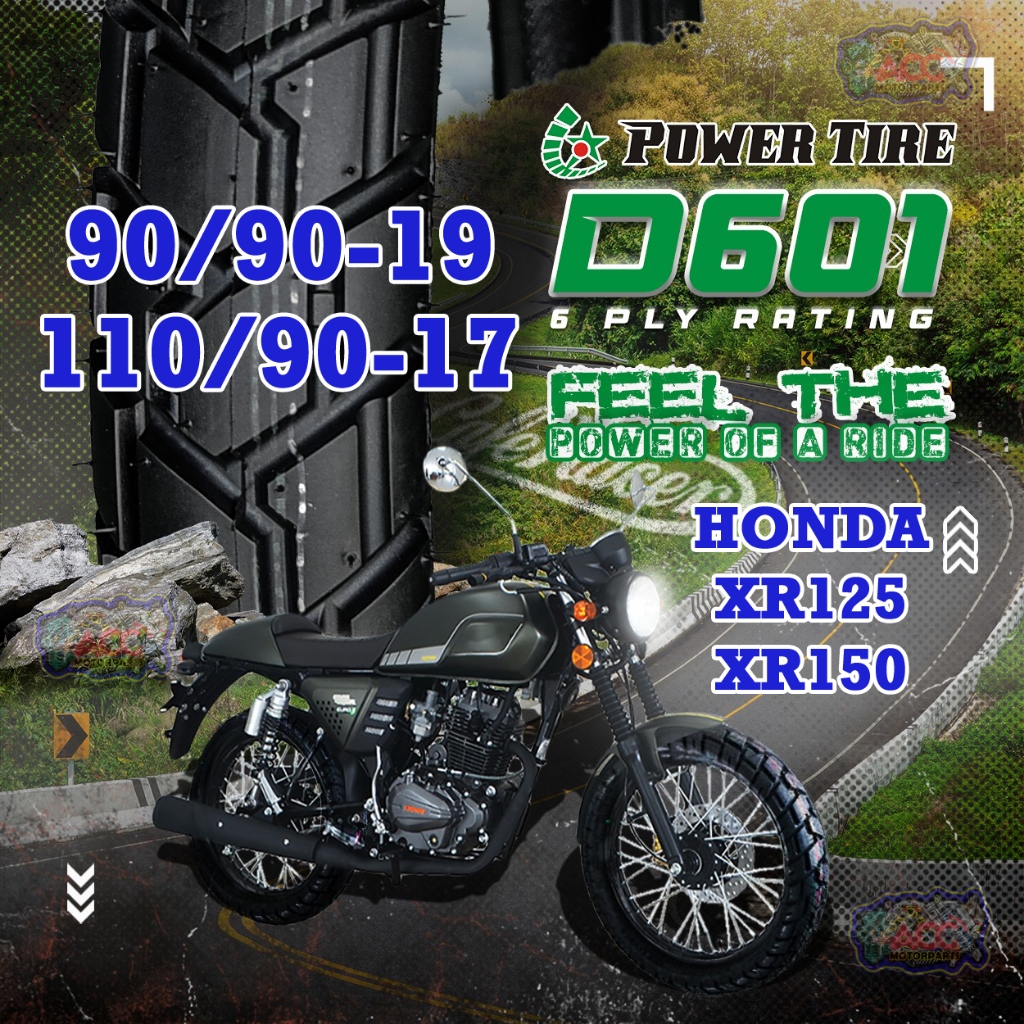Honda XR125 / XR150 110/90-17 & 90/90-19 Dual Sport Power Tire D601 | Shopee Philippines