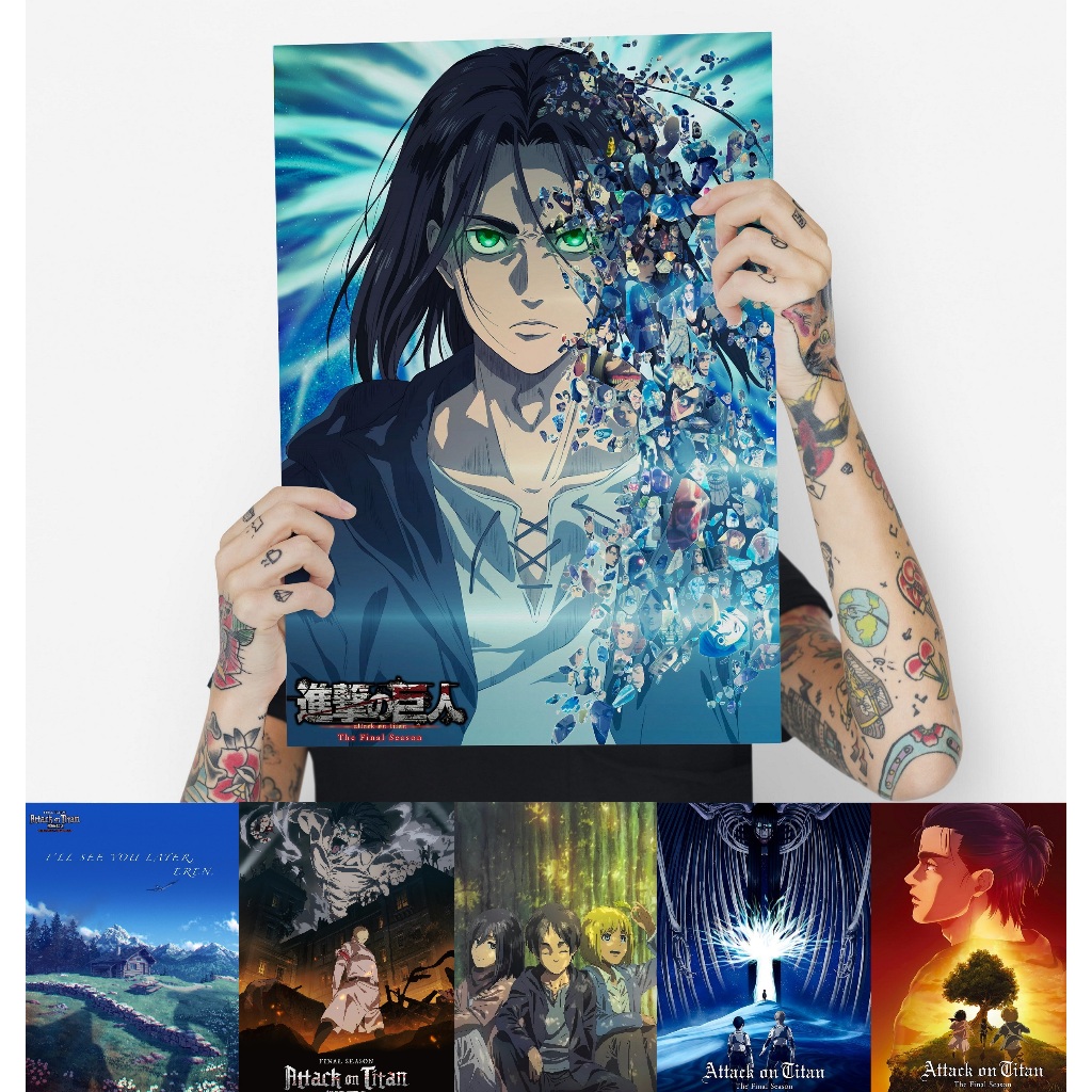 Attack On Titan A3 A4 Posters Glossy Coated AOT Anime Poster Eren ...