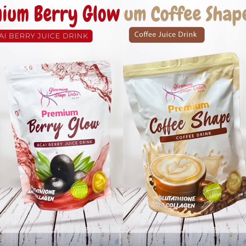 GLOWMING SHAPE DET0X ACAI and COFFEE SHAPE (CHOOSE FLAVOR) | Shopee Philippines
