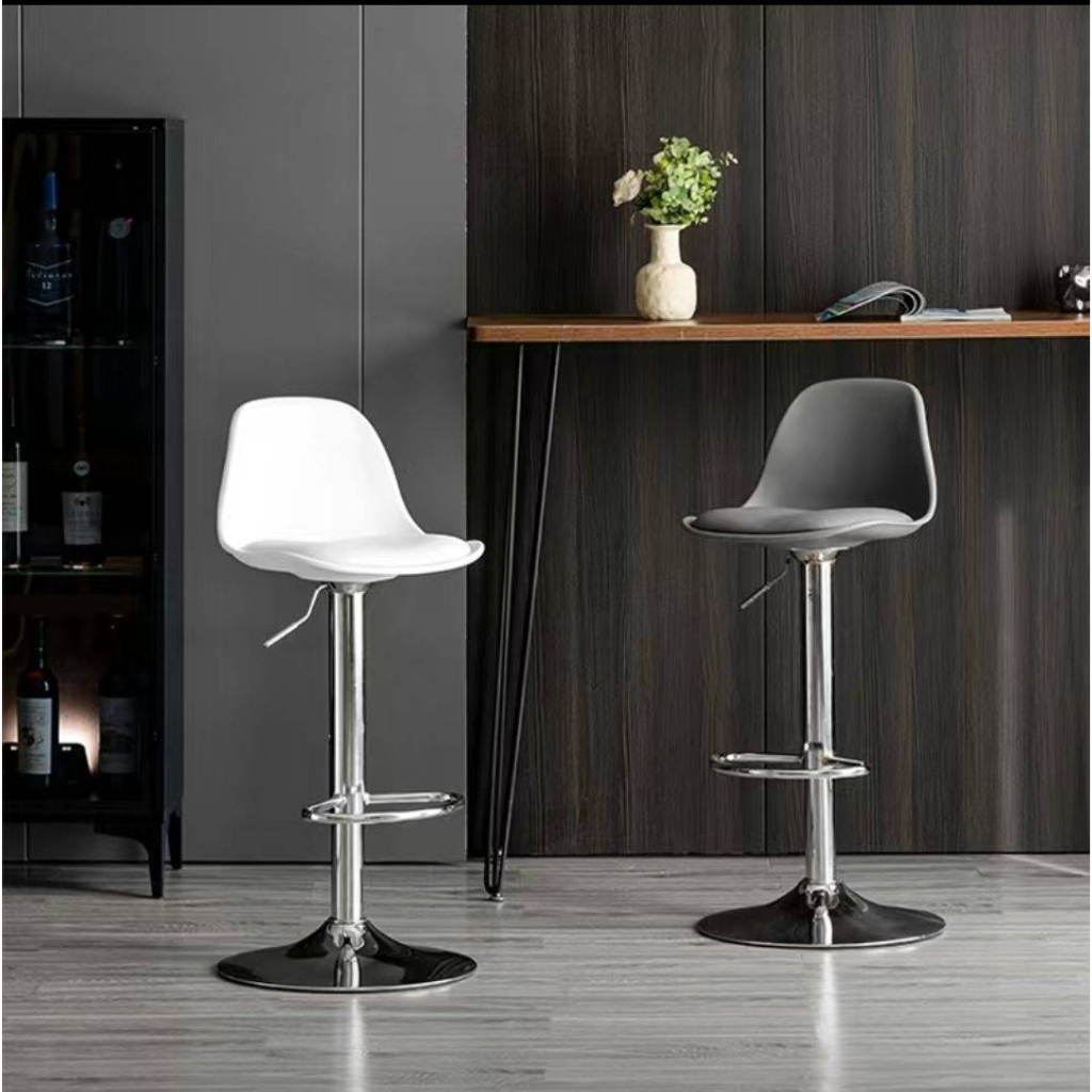 Bar Stool Modern Bar Chair Swivel Adjustable Height Disc Plate Air Lift ...