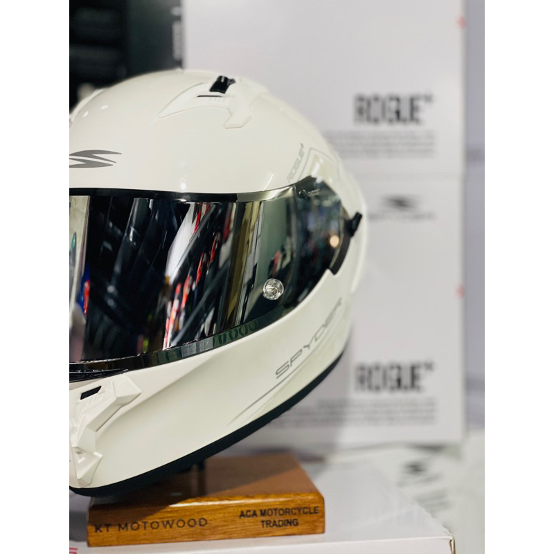Spyder Rogue+ Fullface Helmet with Dual Visor (Free Clear Visor ...