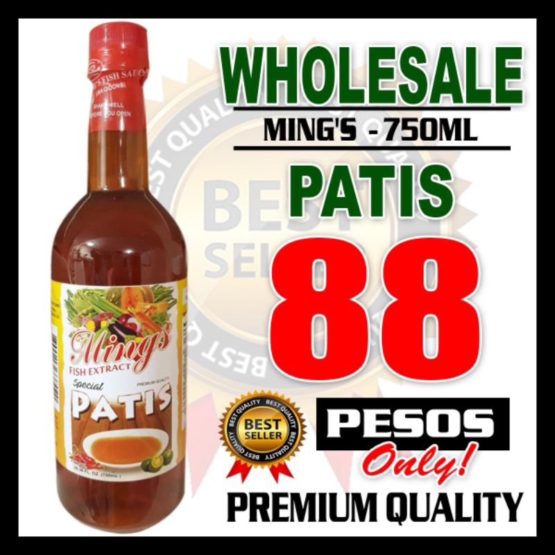 Pure Patis Pangasinan Premium Quality 750ML ( Special Mings Patis ...