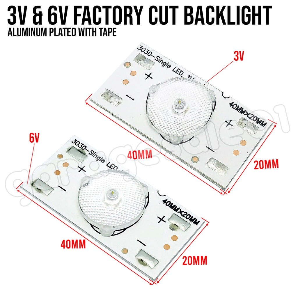 FACTORY CUT LED TV BACKLIGHT 3V/6V WITHOUT WIRE 1PC | Shopee Philippines