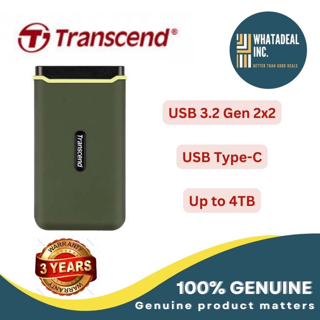 Transcend Portable SSD ESD380C USB 3.2 Gen 2x2 500GB /1TB /2TB /4TB ...
