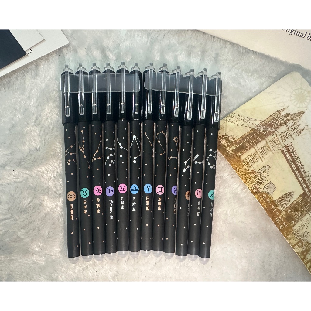 12pcs/box Erasable Gel Pen Ballpen Constellation Smoothly And Clearly ...