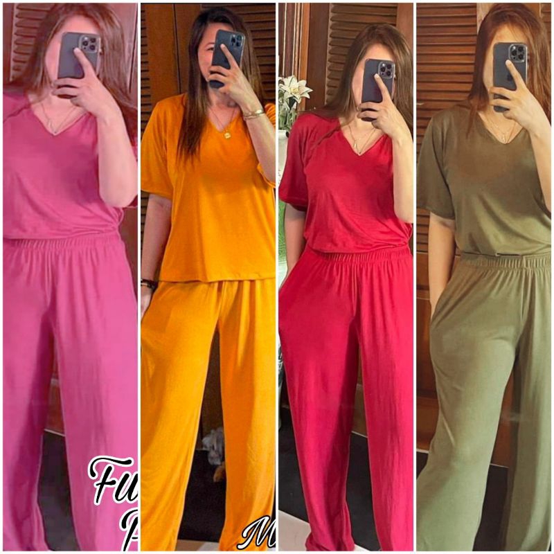 V-neck SQUAREPANTS TERNO FIT UP TO 2XL FRAME | Shopee Philippines