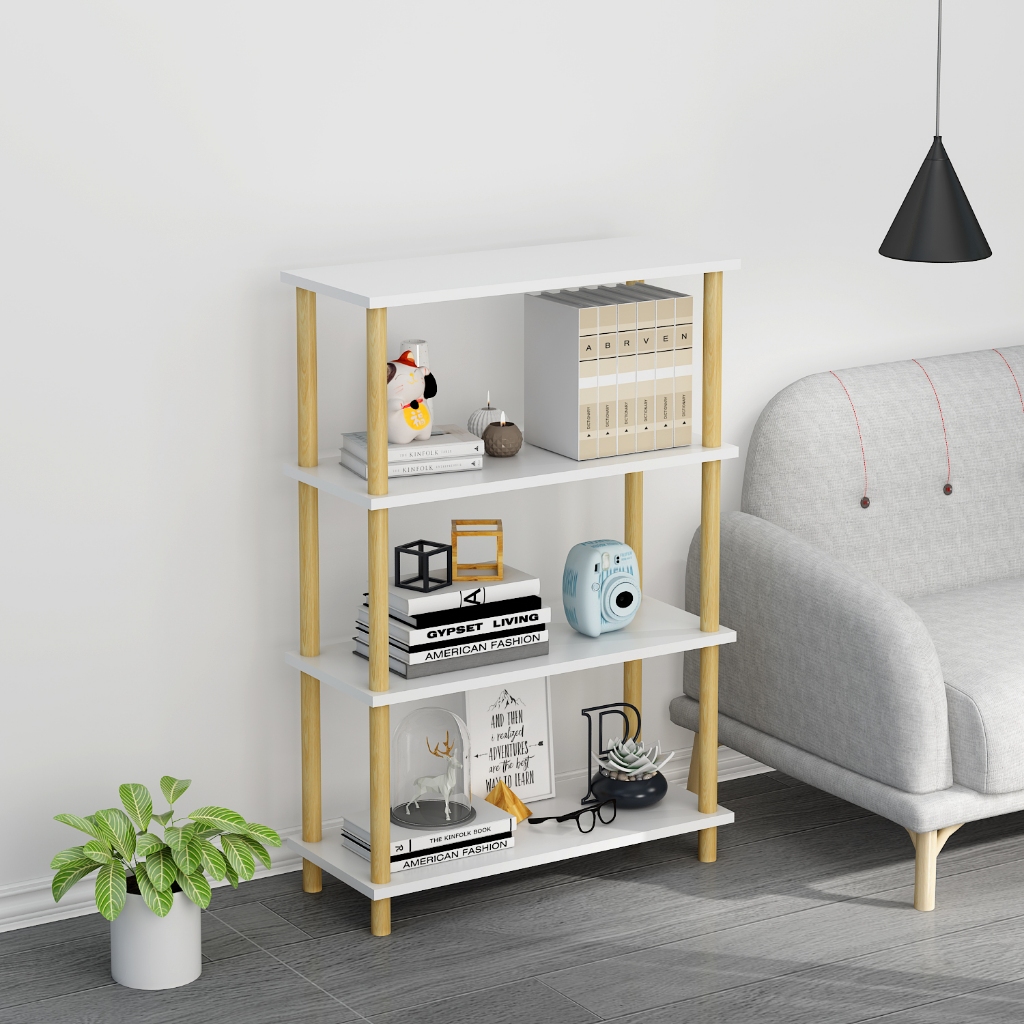 【High-Grade】Multi 3/4/5/6 Layers Shelf Storage Rack Standing Solid Wood ...