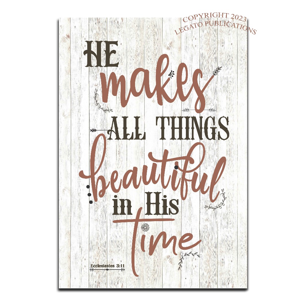 Wall Decor Home Decor He Makes All Things Beautiful Wood Sign Bible ...