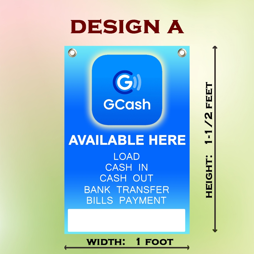 Tarpaulin GCash Cash In / Cash Out ready-made design | Shopee Philippines