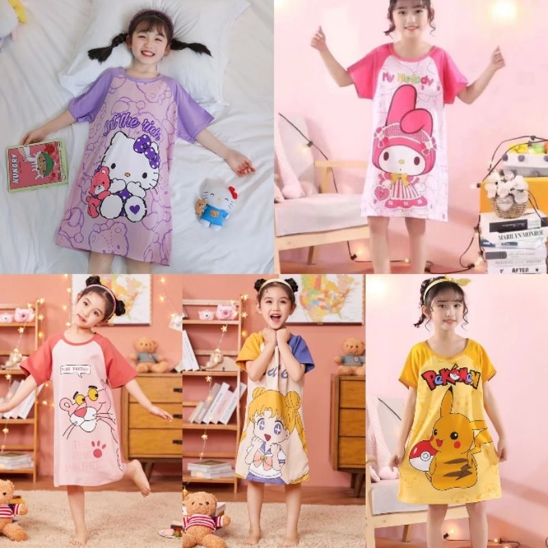 2-12Y Hello Kitty Dress Daster for Kids Girls Character Pikachu ...