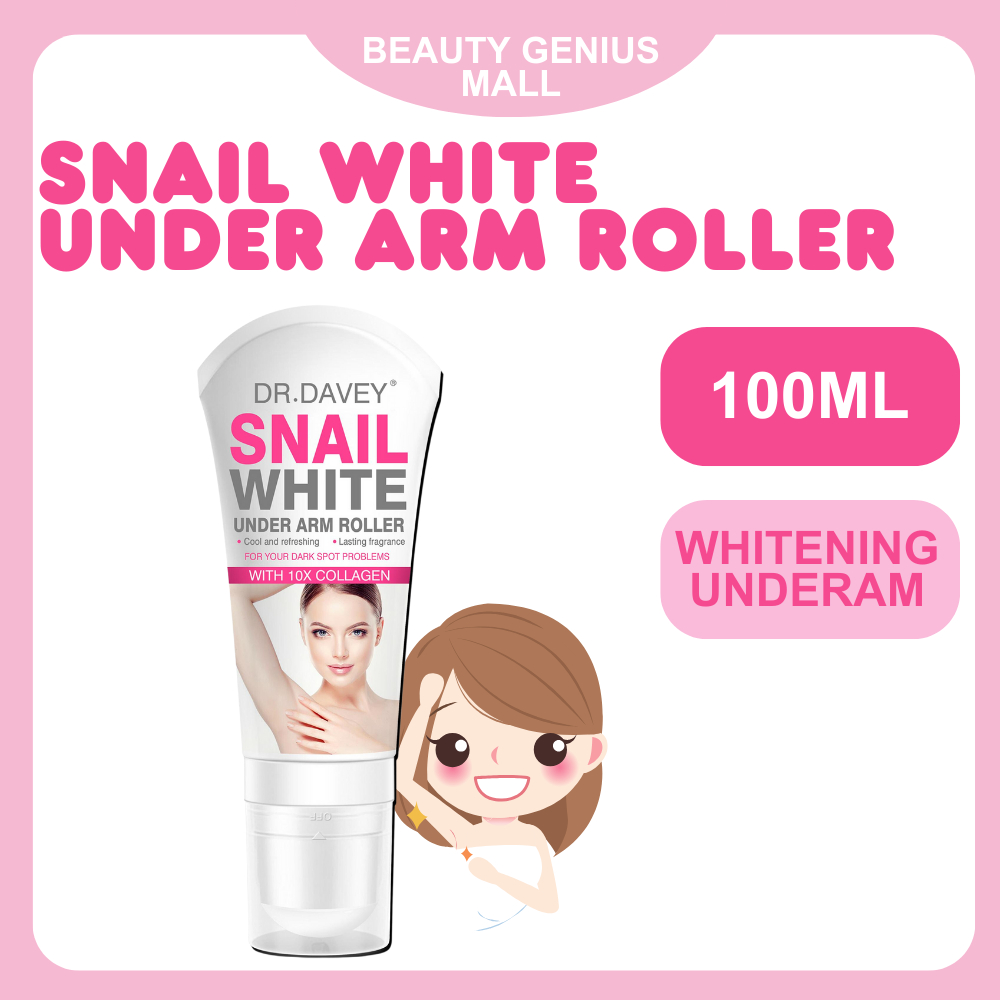 Authentic DR. DAVEY Snail White Underarm Roller With 10X Collagen Cool and Refreshing Whitening ...