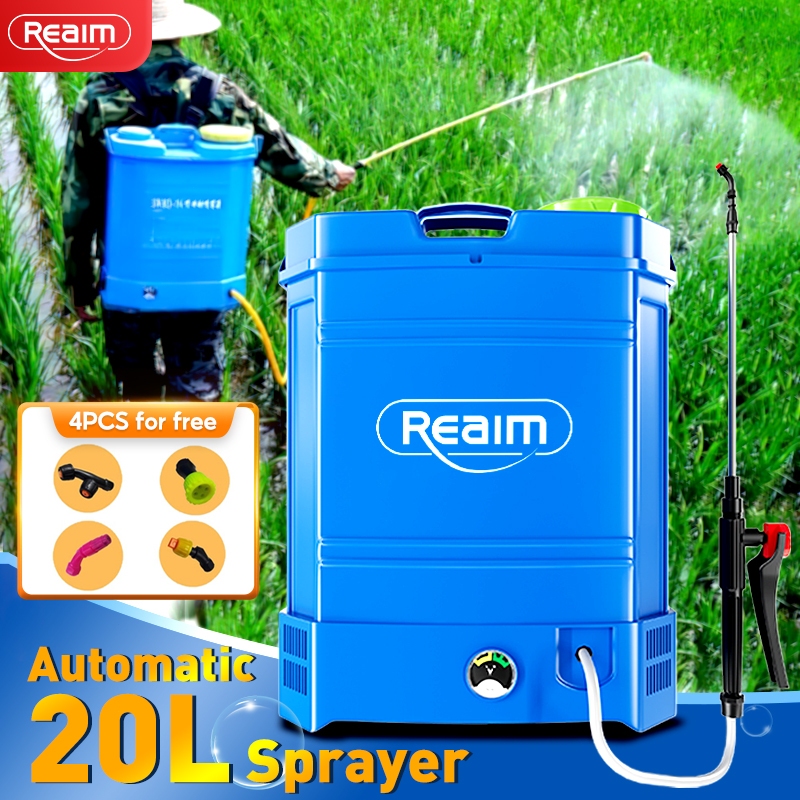 REAIM Sprayer Agriculture Rechargeable Knapsack Electric Manual 2in1 Sprayer 16L/18L/20L ...