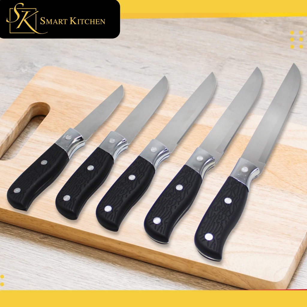 STAINLESS BLACK HANDLE KNIFE Kitchen knife Cooking Tools Knife For ...
