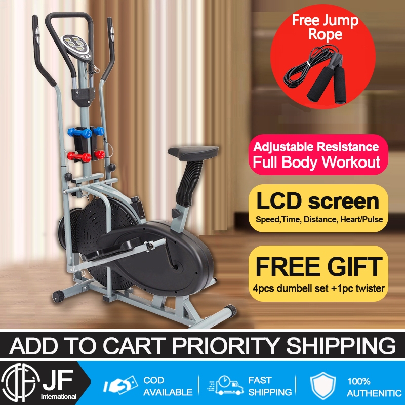 stationary bike heavy duty elliptical machine exercise bike heart rate ...