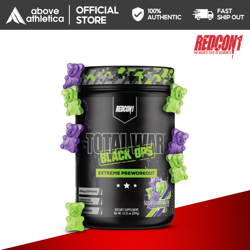 Redcon1 Total War Black Ops Pre-Workout Powder 388grams | Shopee ...