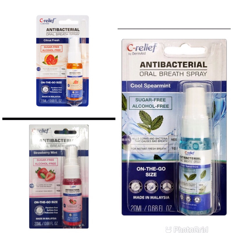DERMAID C relief Antibacterial Breath spray 20ml | Shopee Philippines