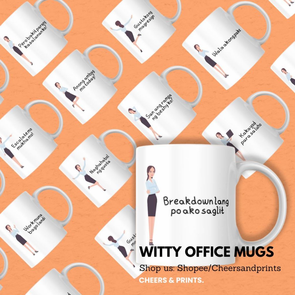 Witty Funny Tagalog Office Rant Coffee Mugs | Corporate Joke Mug ...