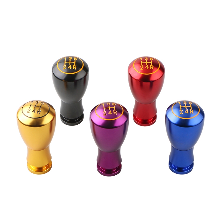 5 Color 5 Speed Universal Car Aluminum Manual Gear Shift Knob Stick ...
