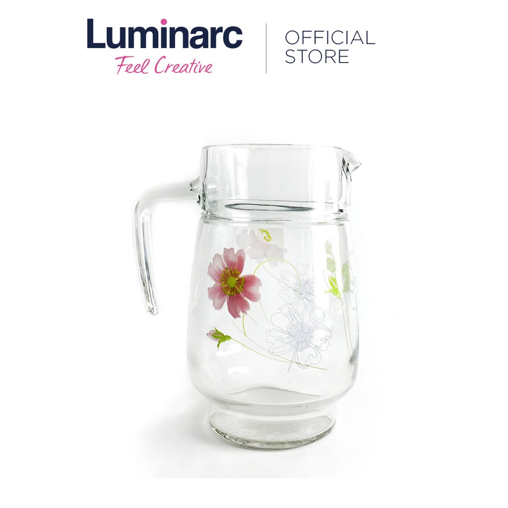 Luminarc Anemone Tivoli 1pc 1.6 Liter Jug Glass Pitcher Clear with ...