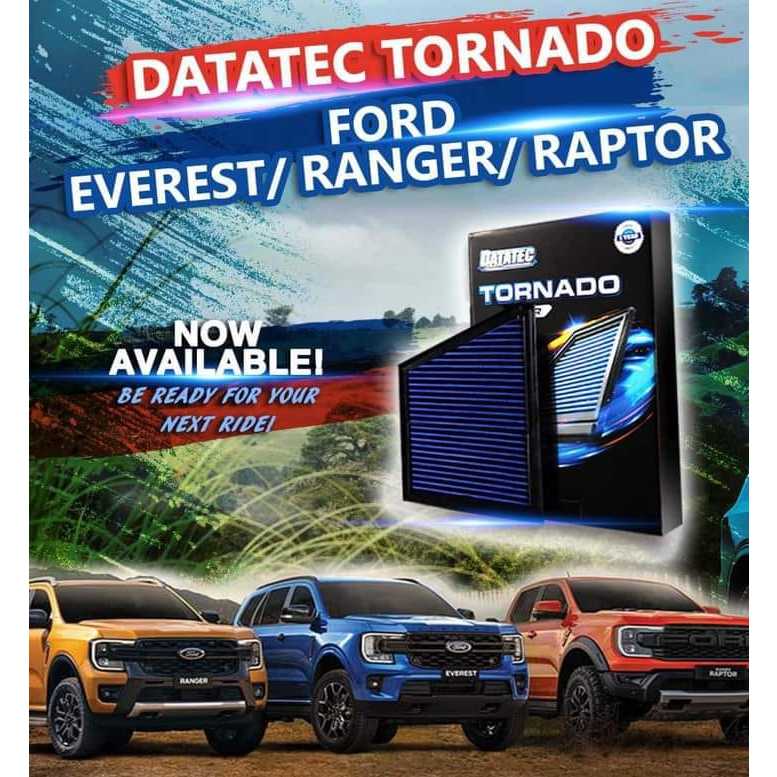 Ford Raptor 2023 - 2024 Ranger Everest Air Filter Datatec Tornado Thailand | Shopee Philippines