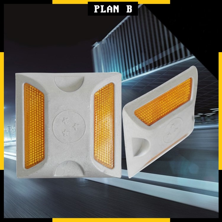 10x10cm Aluminum Safety Road Reflector Heavy Duty Ground Marker ...