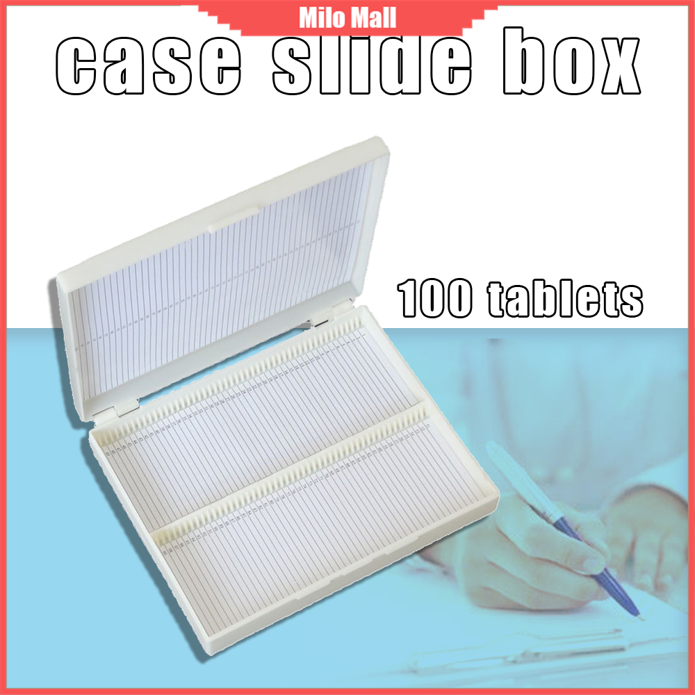 100Pcs Microscope Slide Box Biological Pathology Plastic Slice Cassette ...