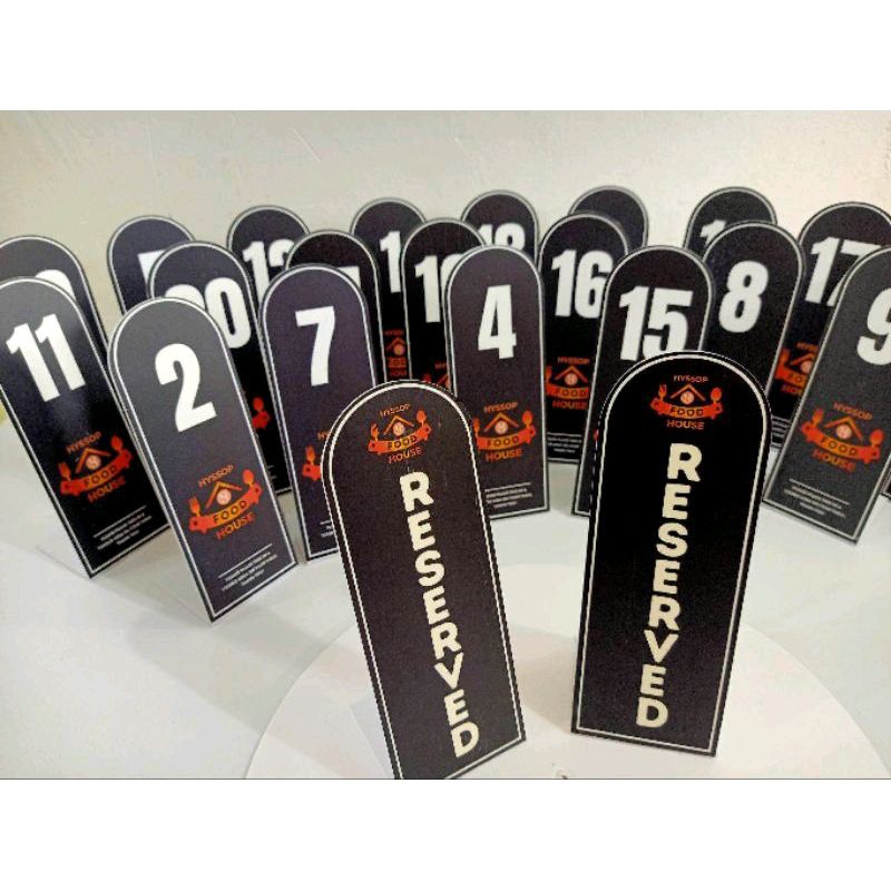 Sintra Board Table Number Standee Round Top Sold!! Per Set | Shopee ...