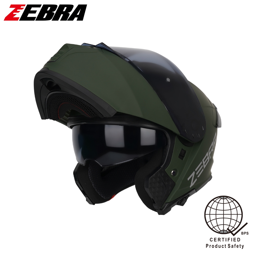 Zebra full face modular helmet motorcycle dual visor with icc A113 ...