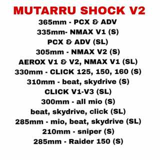 MUTARRU INVERTED SHOCK V2 (Adjustable spring & rebound) | Shopee ...