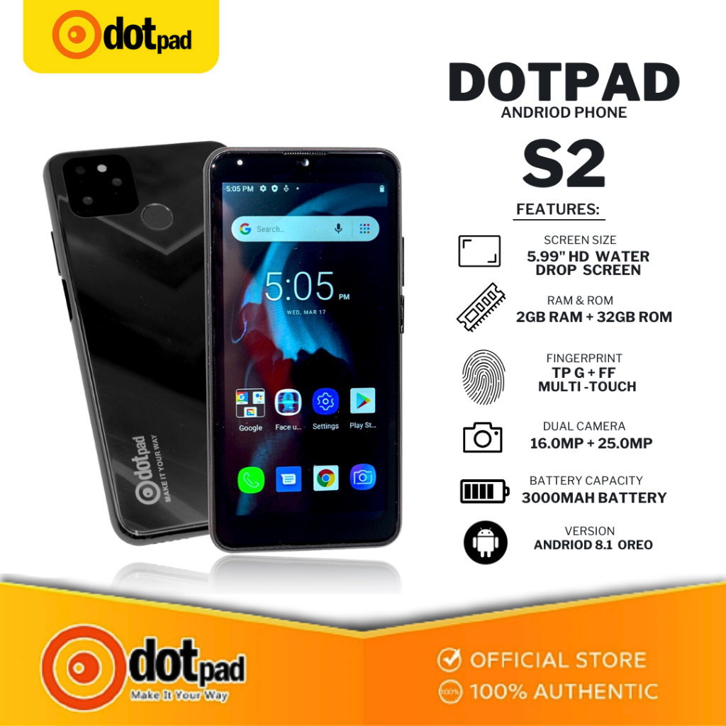 DOTPAD S2 5.99" Android 10 Smartphone 2GB RAM + 32GB ROM 4G LTE ...