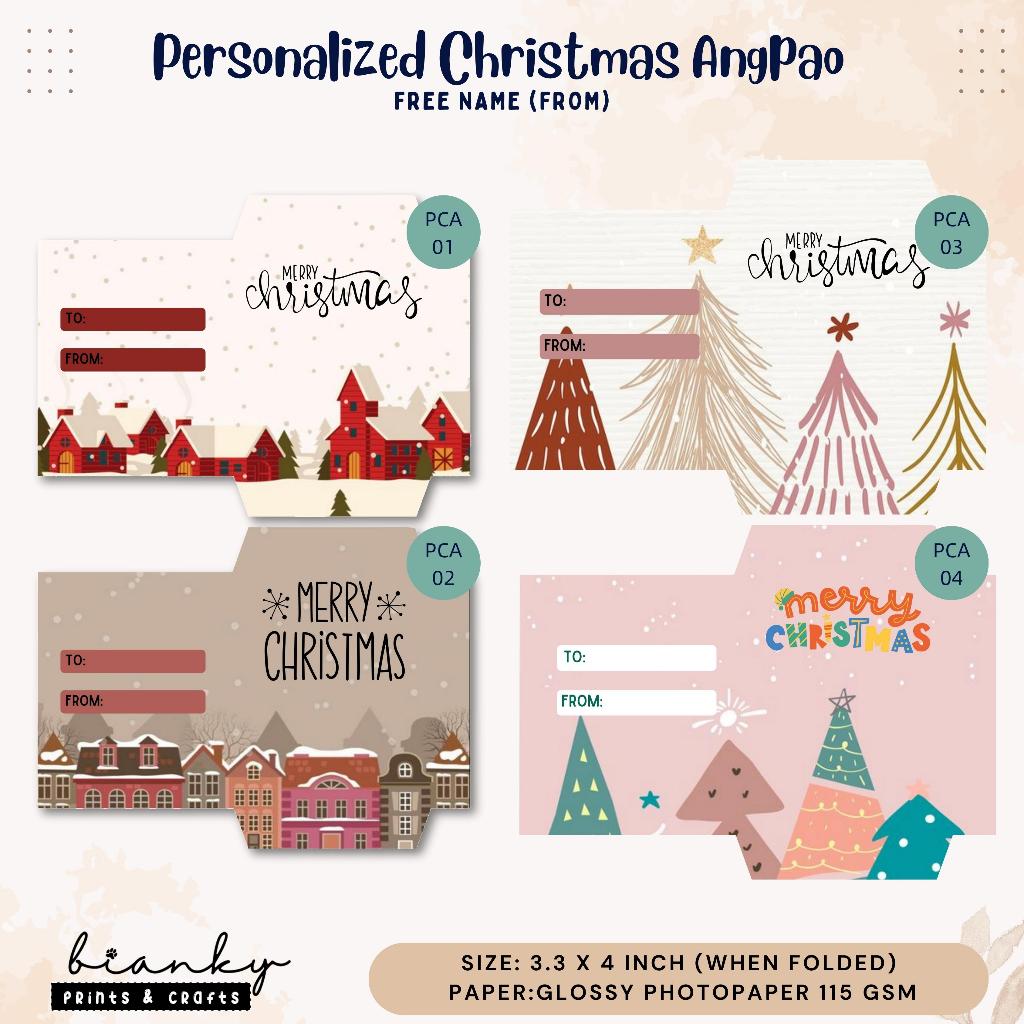 Personalized Christmas Angpao Money Envelope w/ FREE Name (10pcs ...