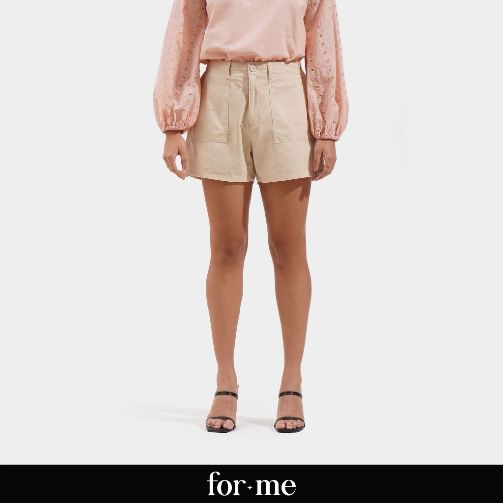 ForMe Pull Up Shorts for Women (Beige) | Shopee Philippines