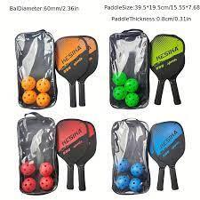 Kesika Pickleball Rackets Set Pickleball Paddle Set of 2 Rackets and 4 ...