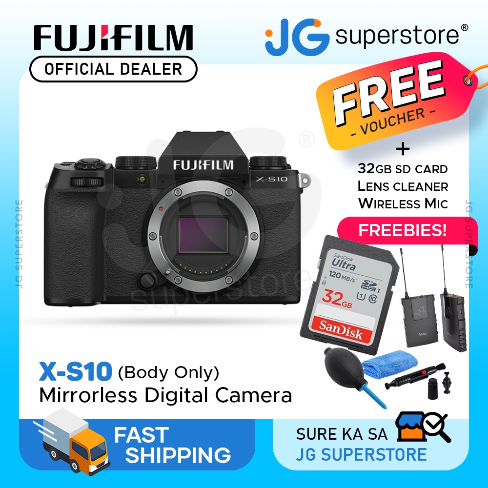 Fujifilm X-S10 Mirrorless Camera with Articulating Touchscreen LCD, AF ...