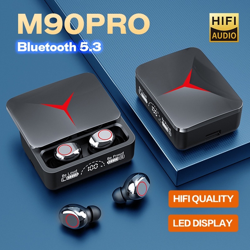 M90 Pro TWS Earbuds Bluetooth Headphones 5.3 Dual Call Game Earphone ...