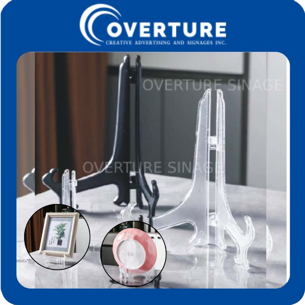 DIY Clear Acrylic Photo Frame Stand Pedestal Picture Holder Artwork ...