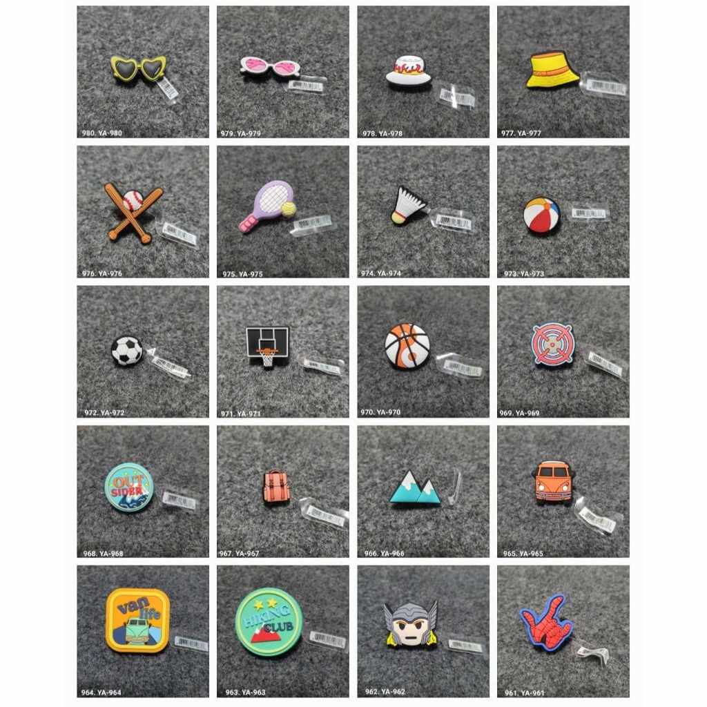 ONHAND Authentic Jibbitz Regular designs 961-980 Hole Shoes Charms ...