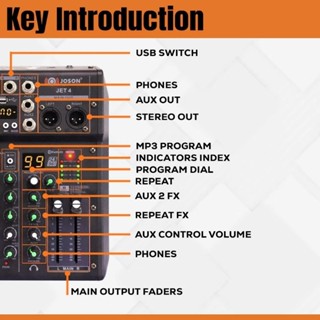 Joson Jet 4 Professional Mixer (4 Channel) | Shopee Philippines