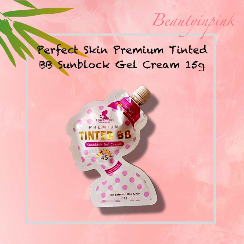 Authentic Perfect Skin Premium Tinted BB Sunblock Gel Cream 15g | Shopee Philippines