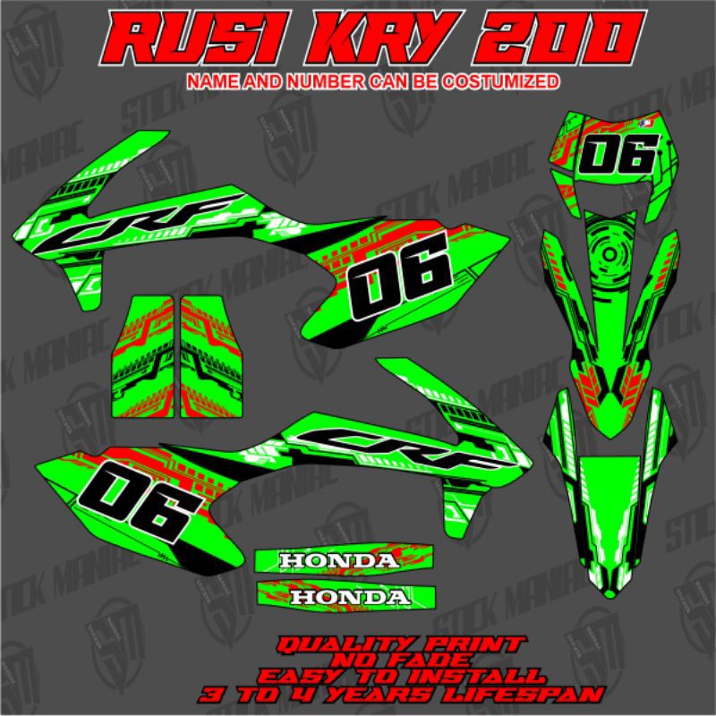 Rusi KRY 200 decals sticker, laminated | Shopee Philippines
