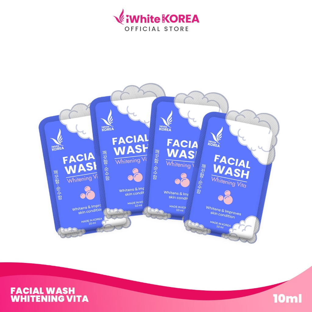 iWhite Korea Facial Wash Whitening Vita 10ml 4pcs Whitens & Improves ...