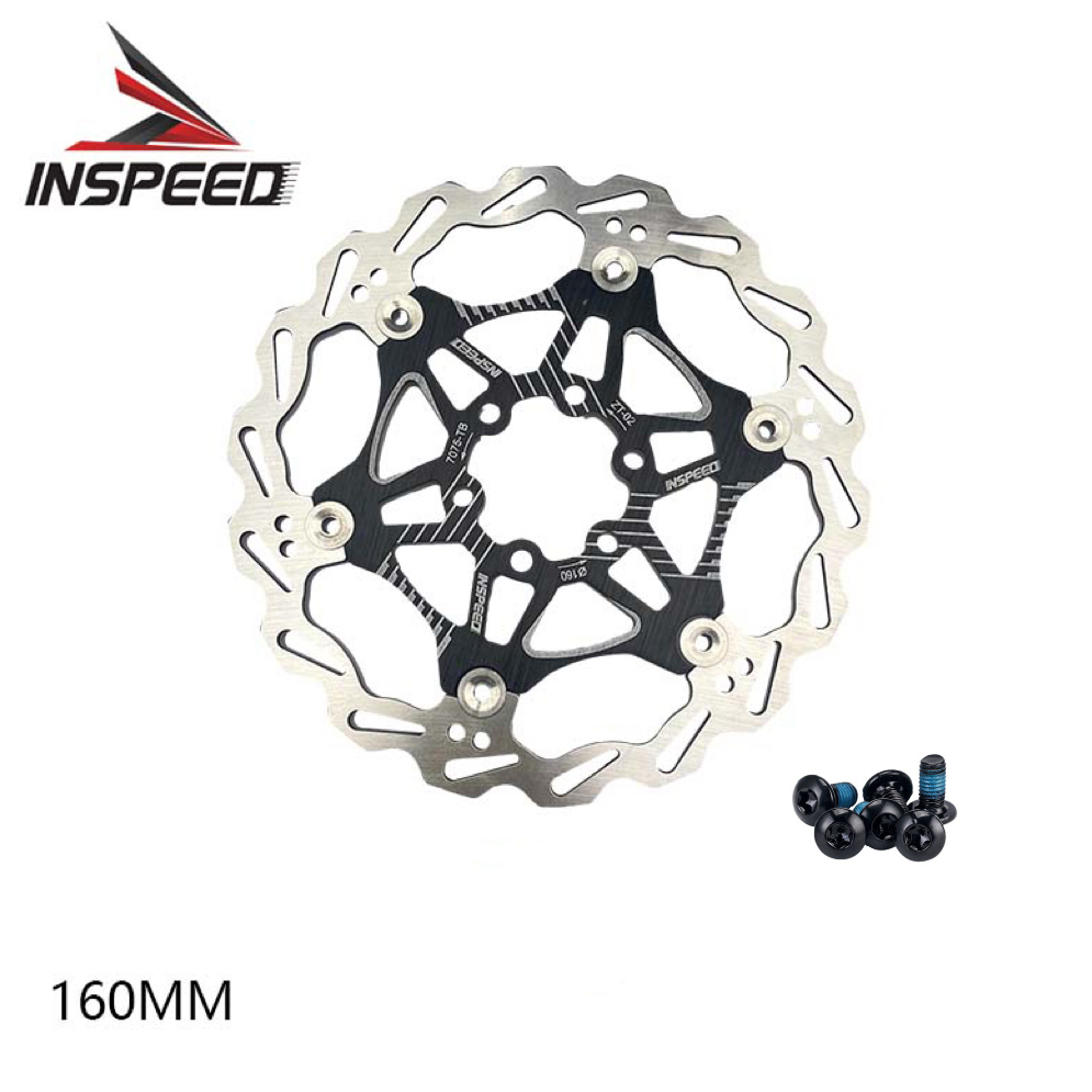 Inspeed Bicycle Aluminum Floating Disc Brake Rotor Color 160mm With 6 ...