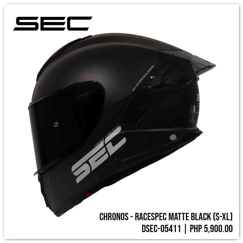 SEC CHRONOS I RaceSpec Matte/Gloss Fullface Helmet (S-XL) | Shopee ...
