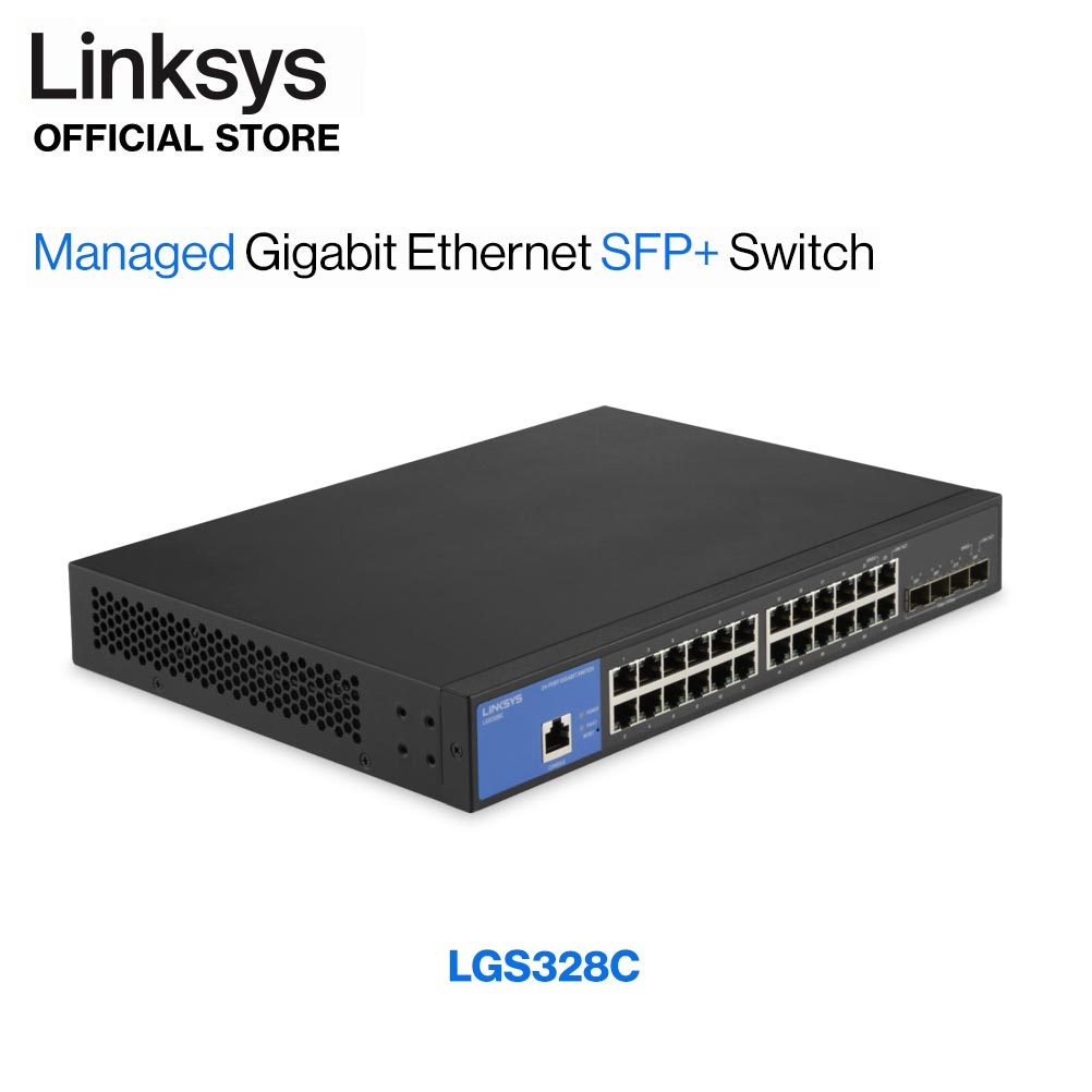 Linksys Business 24-Port Managed Gigabit Ethernet Switch with 4 10 GB ...
