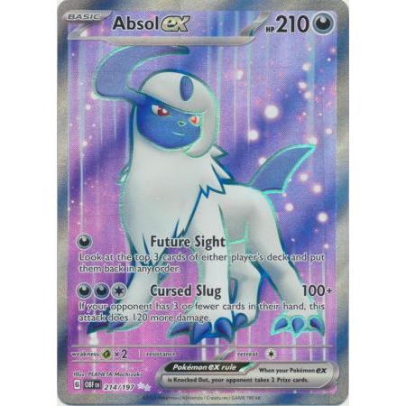 Absol ex - 214/197 - Full Art Secret Rare Obsidian Flames Singles ...