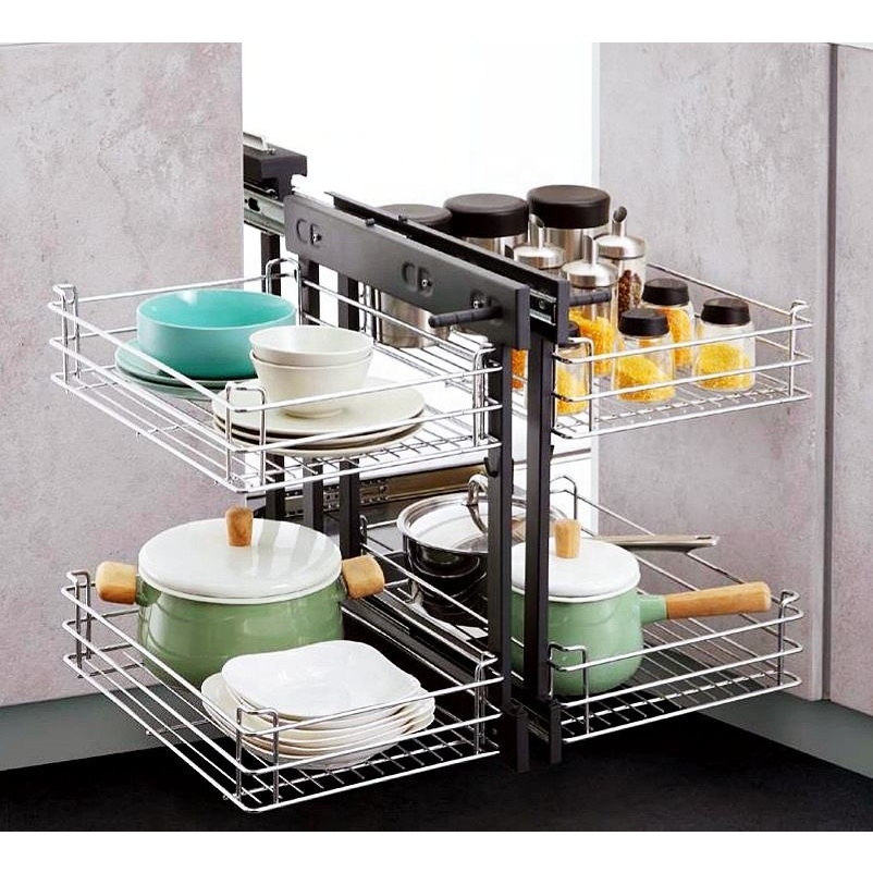 Magic basket / Coner Kitchen Organizer / Kitchen storage / Kitchen Pull ...