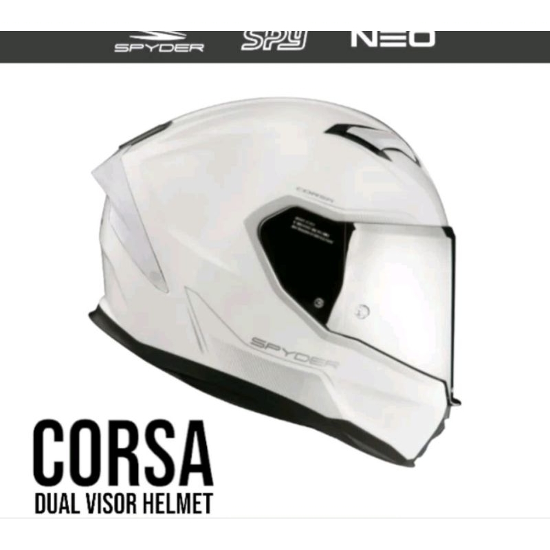 SPYDER CORSA v2 full face dual visor free clear lens | Shopee Philippines