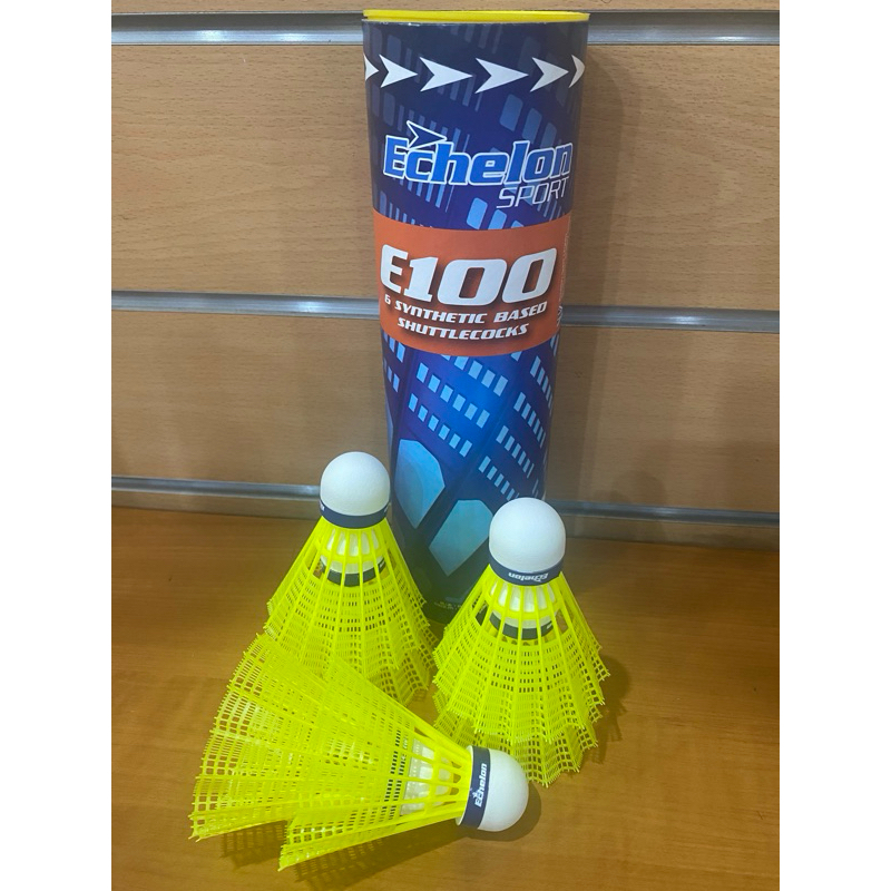 Echelon E100 6pcs Synthetic Base Shuttlecock Neon Green | Shopee ...