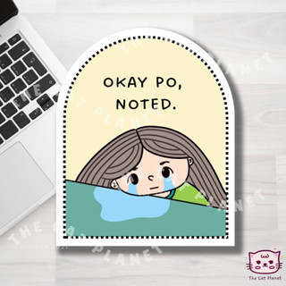 Okay Po, Noted - Cute Laptop Sticker Witty Funny Statement by The Cat ...